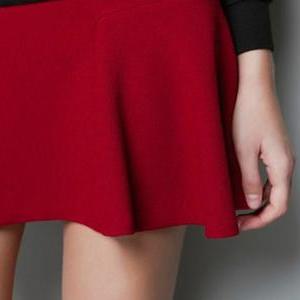 Fashion Women Party Cocktail Mini Skater Skirt Miniskirts Black Or Red ...