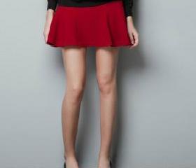 Fashion Women Party Cocktail Mini Skater Skirt Miniskirts Black Or Red ...